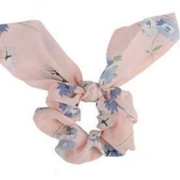 Accessories | Floral Chiffon 2 In 1 Tie Bow Scrunchie Hair Accessory ...